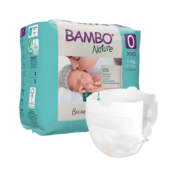 Bambo Nature pelene malo pakovanje veličina 0, 1–3 kg, 24 kom
