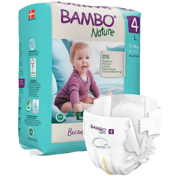 Bambo Nature pelene malo pakovanje veličina 4, 7–14 kg, 24 kom