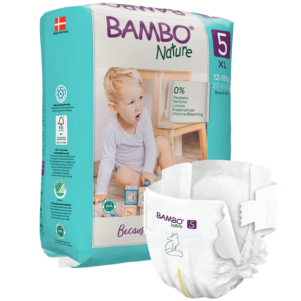 Bambo Nature pelene malo pakovanje veličina 5, 12–18 kg, 22 kom