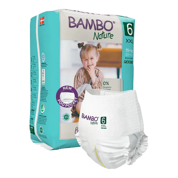 Bambo Nature pelene gaćice malo pakovanje veličina 6, 15+ kg, 18 kom