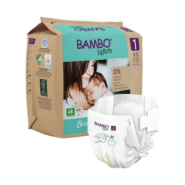 Bambo Nature pelene papirno pakovanje, veličina 1, 2–4 kg, 22 komada.