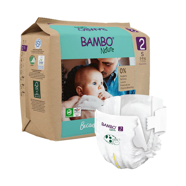 Bambo Nature pelene papirno pakovanje veličina 2, 3–6 kg, 30 kom
