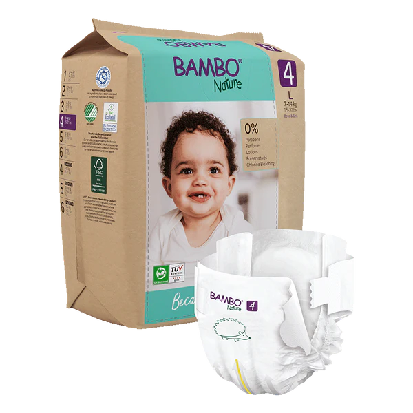 Bambo Nature pelene papirno pakovanje veličina 4, 7–14 kg, 24 kom