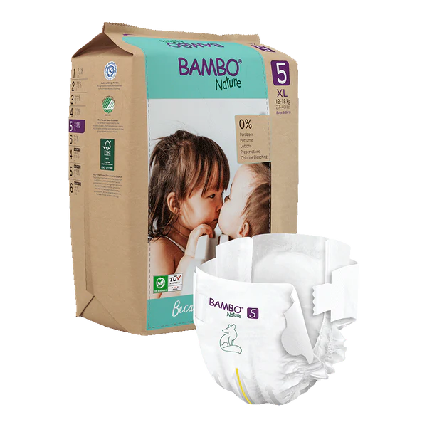Bambo Nature pelene papirno pakovanje veličina 5, 12–18 kg, 22 kom