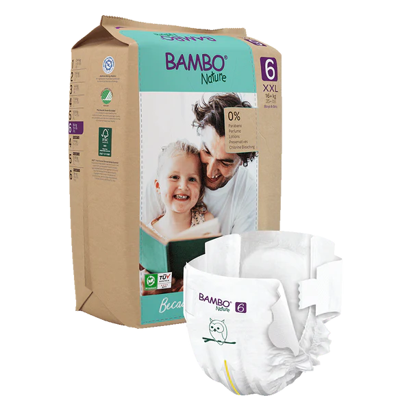 Bambo Nature pelene papirno pakovanje veličina 6, 16+ kg, 20 kom
