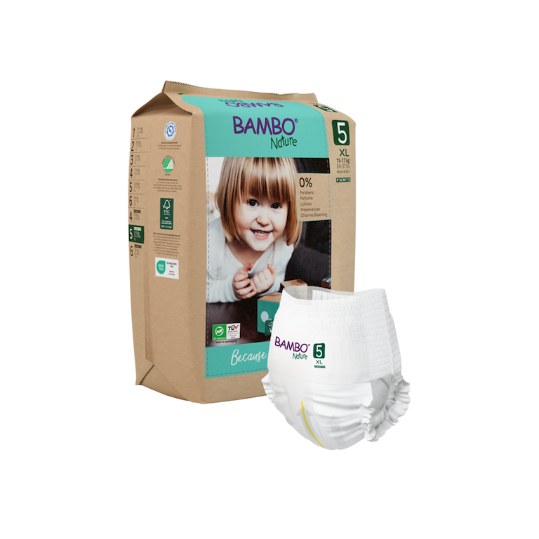 Bambo Nature pelene gaćice papirno pakovanje veličina 5, 11–17 kg, 19 kom