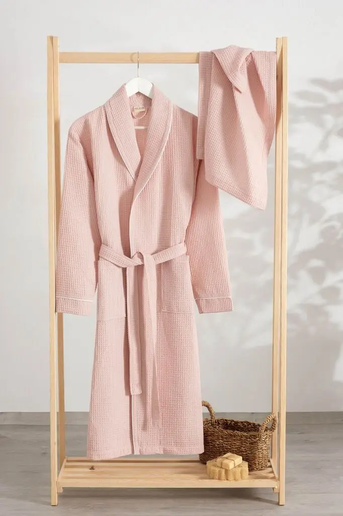 L'essentiel Maison Set bademantil Soho sa peškirom, Prljavo roze