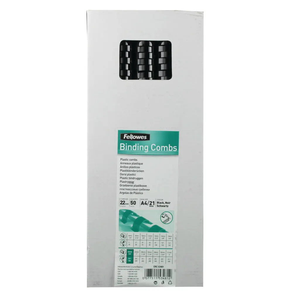 FELLOWES PVC Spirala 22mm 1/50 crna