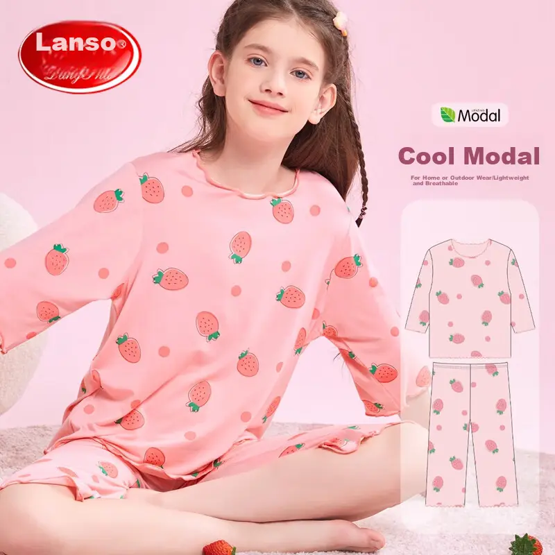Langsha Pidžama za devojčice, Roze