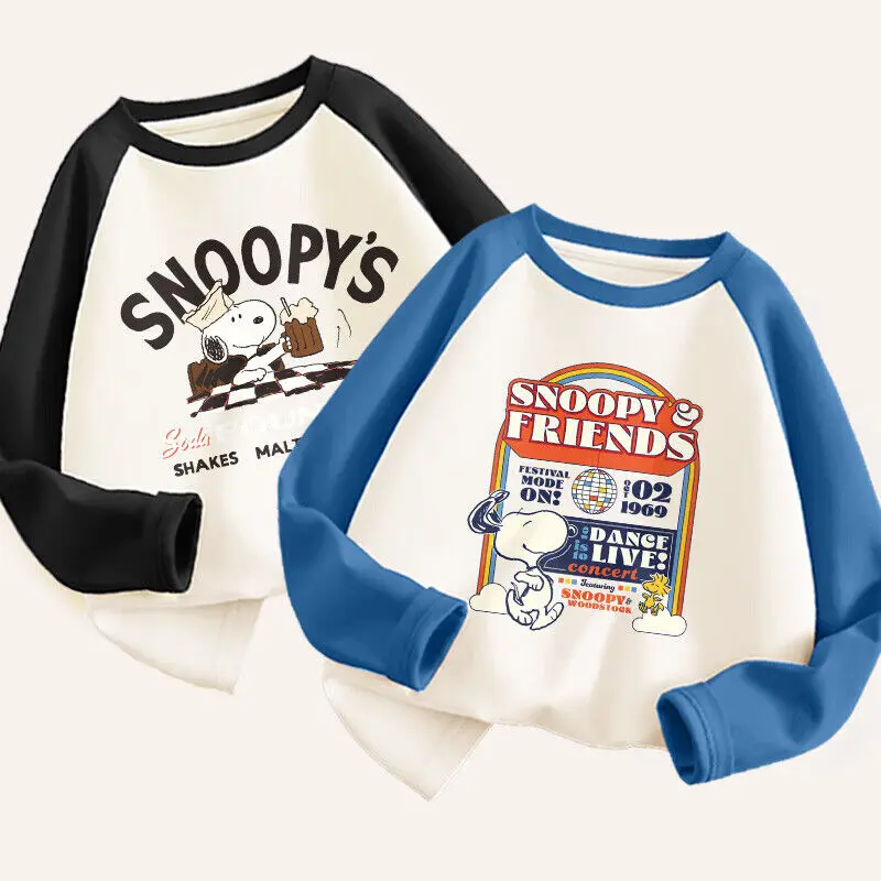 Snoopy Dečja majica dugih rukava, Višebojna, 2 komada