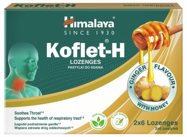Himalaya Koflet-H lozenge - ukus đumbira, 12 komada