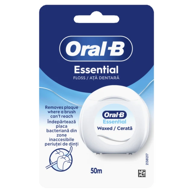 Oral-B Essential Voskirani konac za zube, 50 m
