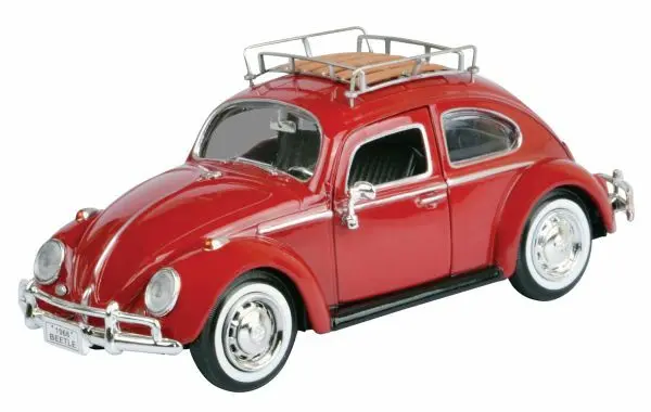 Motor Max Metalni model automobila Volkswagen Classic Beetle 1966, 1:24, Crveni