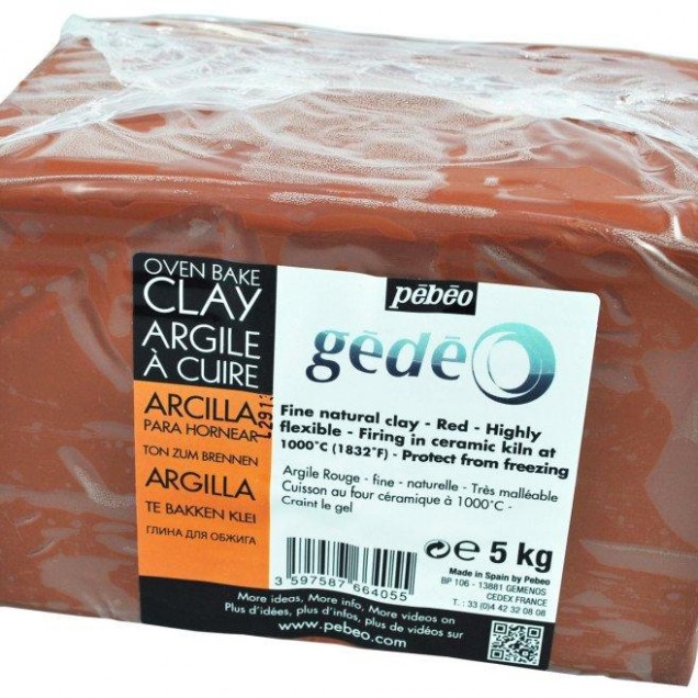 Prirodna glina koja se peče, crvena 5KG