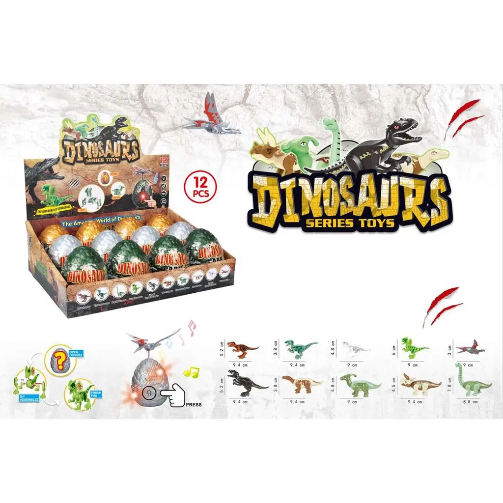 Igračka „uradi sam“, set od 12 dinosaurskih јaјa iznenađenja