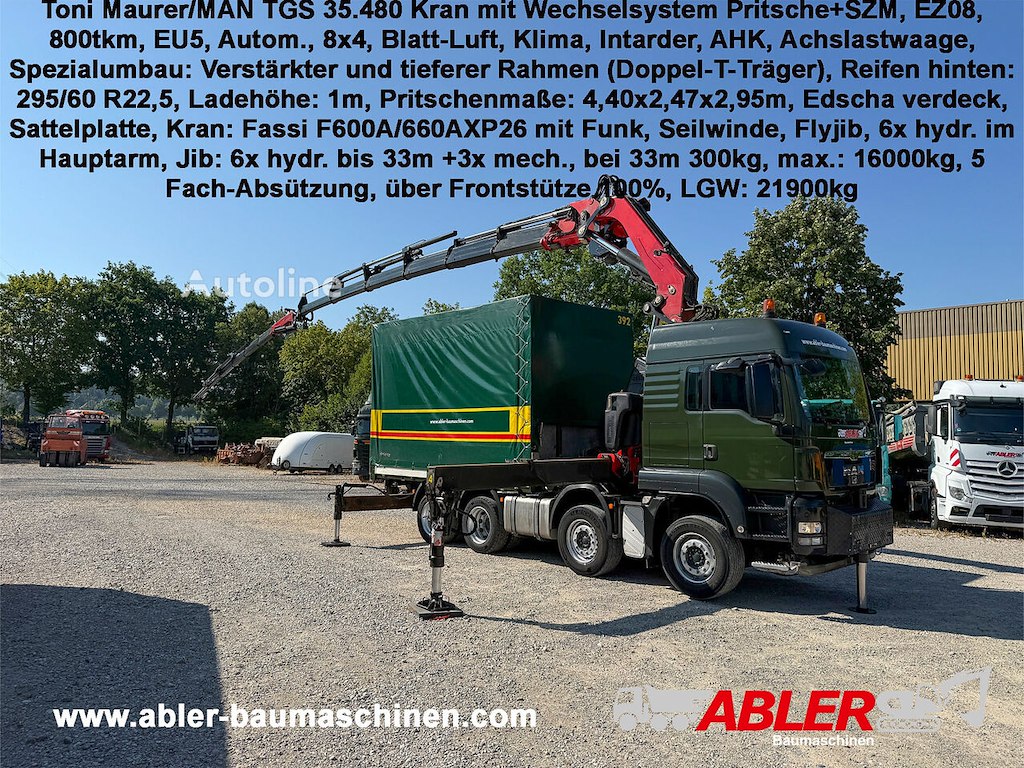 MAN TGS 35.480 Kran mit Wechselsys. SZM tegljač