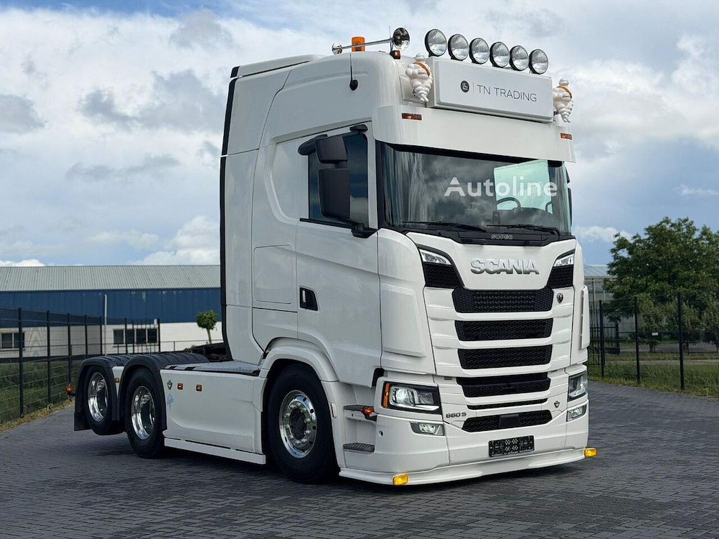 Scania S660 FULL AIR, LEATHER, PTO PREP, 3.15WB, RETARDER, 9 TON FRONT tegljač