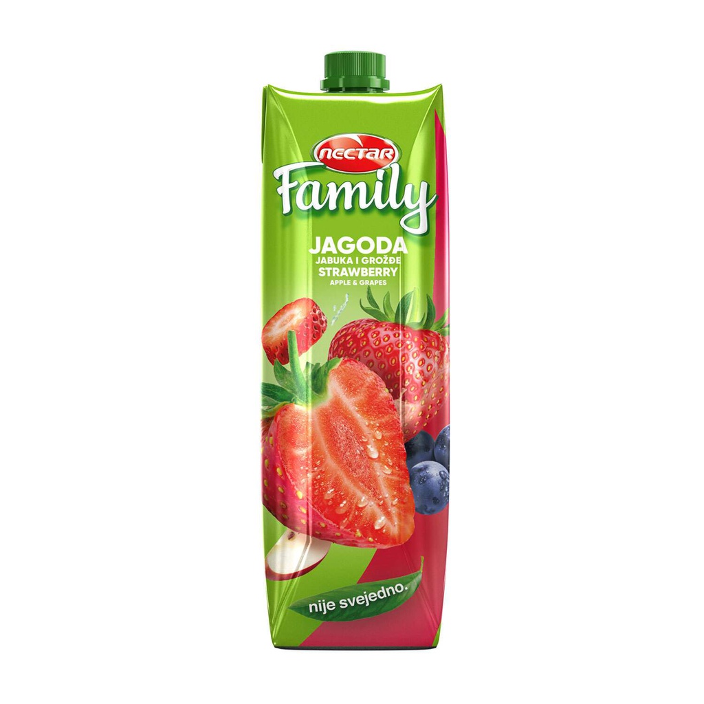 Nectar Family jagoda, jabuka i grožđe 1l