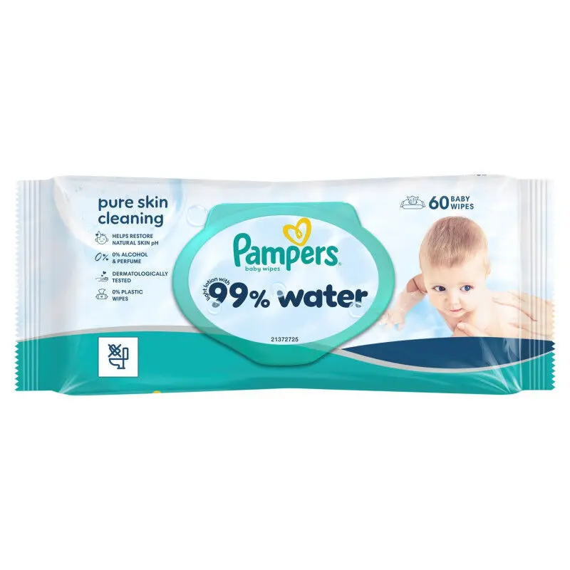 Pampers Važne maramice 99% water, 60 komada