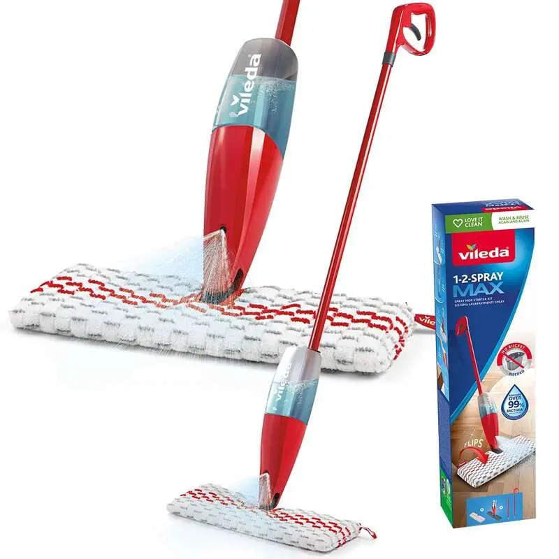Vileda Mop sa raspršivačem 1.2 Spray Max, Crveno-beli
