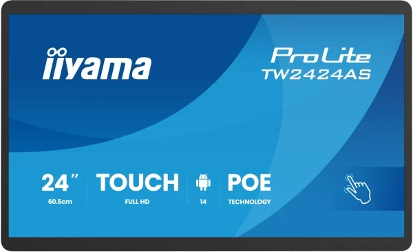 Interaktivni ekran 23.8 Iiyama TW2424AS-B3P IPS 1920x1080 Android 14 14ms USB