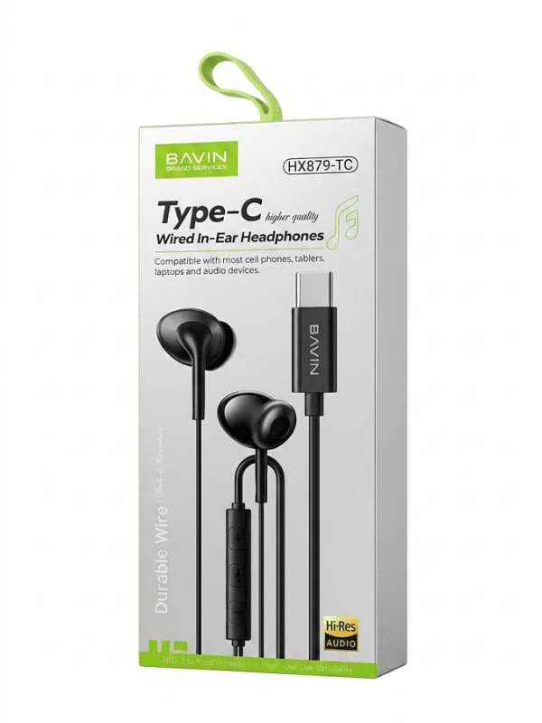 Bavin slušalice type C HX879-TC crna ( 90223 )