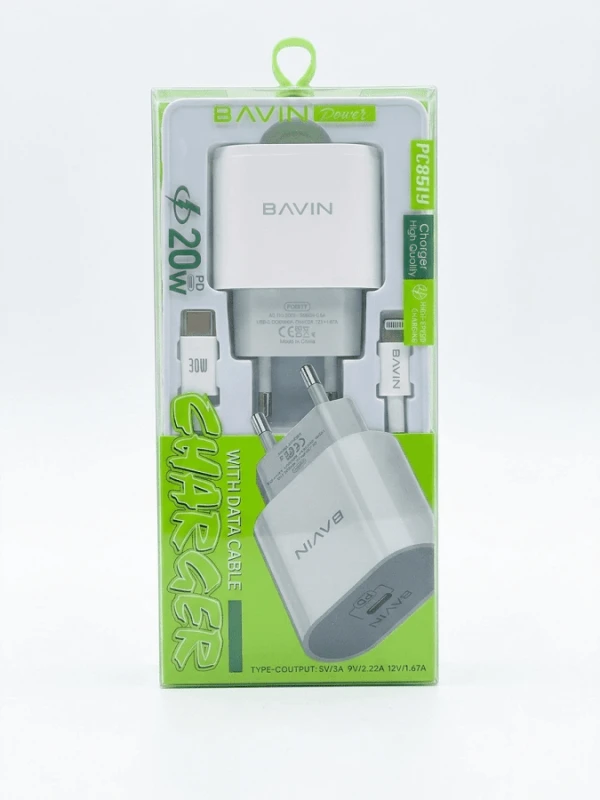 Bavin punjač 20W USB-C + kabl Lightning 30W bela ( 90035 )