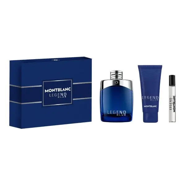 Montblanc Muški parfemski set Legend Blue, EDP, 100 ml + Gel za tuširanje, 100 ml + Mini, 7,5 ml