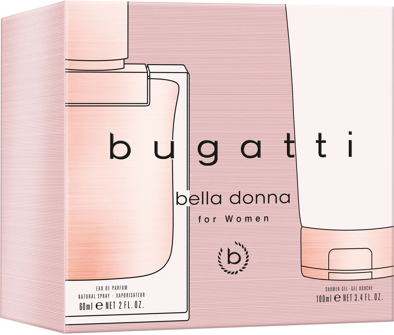 Bugatti Ženski parfemski set Bella Donna, EDP, 60 ml + Gel za tuširanje, 100 ml