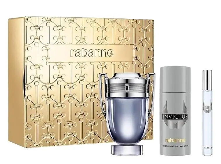 Paco Rabanne Muški toaletni set Invictus, EDT, 100 ml + Dezodorans, 150 ml + Mini, 10 ml