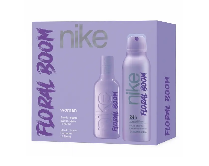 Nike Ženski toaletni set Floral Boom, EDT, 100 ml + Dezodorans, 200 ml