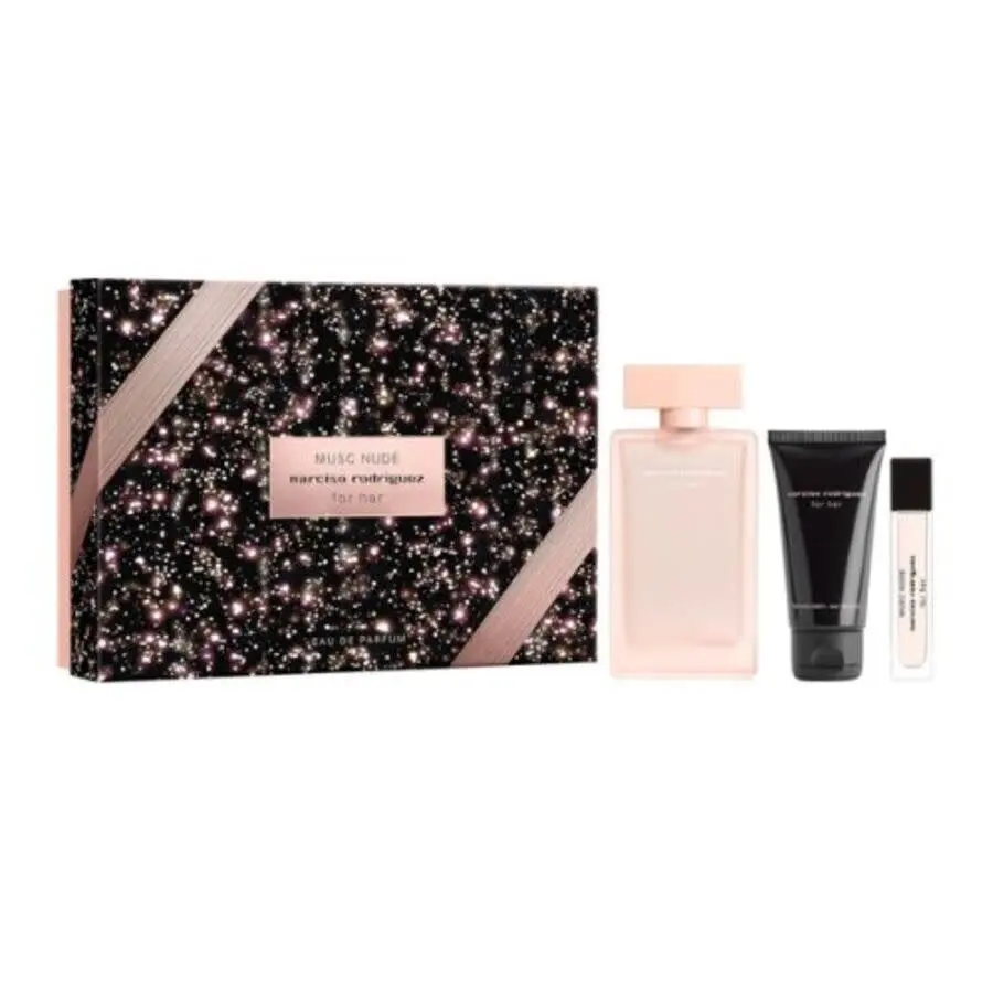 Narciso Rodriguez Ženski parfemski set For Her Musc Nude, EDP, 100 ml + Bodi losion, 50 ml + Mini, 10 ml