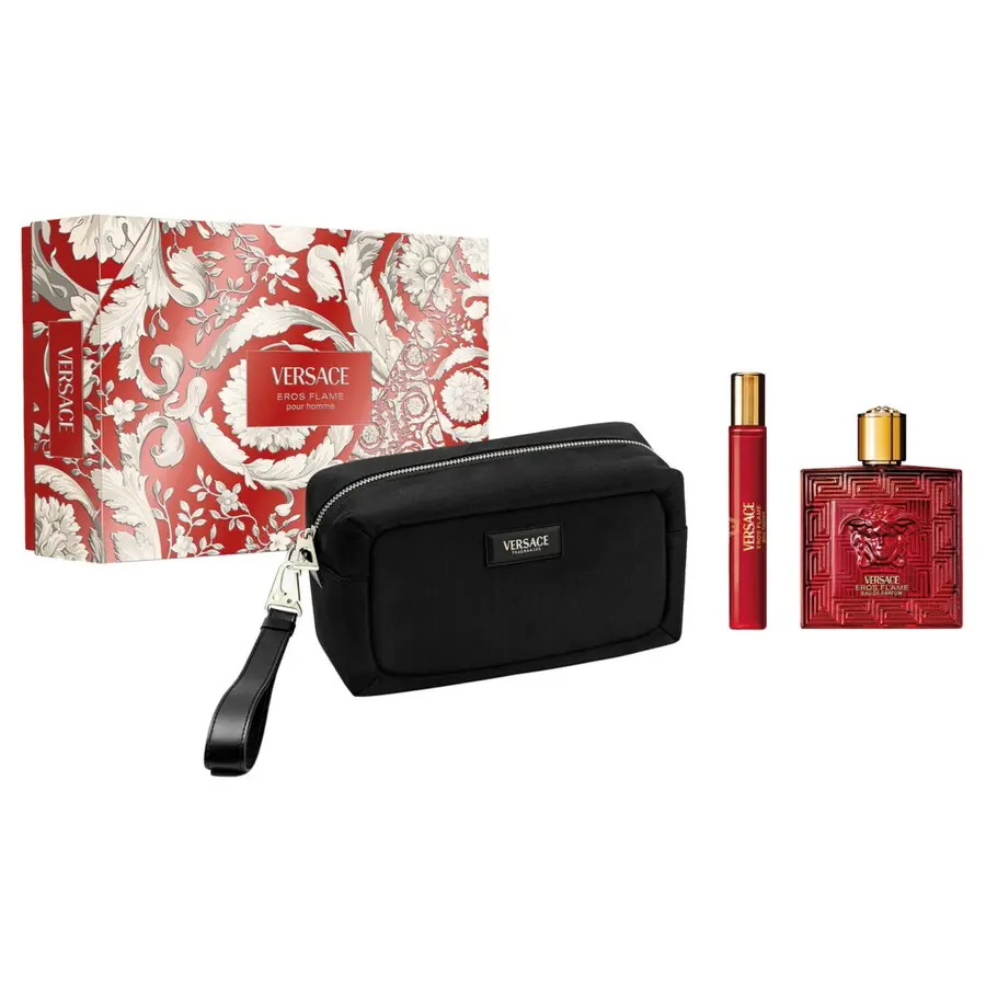 Versace Muški parfemski set Eros Flame, EDP, 100 ml + Mini, 10 ml + Neseser