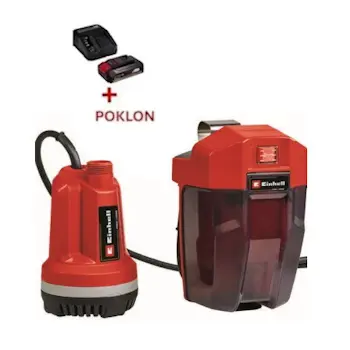 Einhell akumulatorska pumpa za čistu vodu GE-PP 18 RB Li + Poklon Einhell starter kit Power X-Change 18V 2.5Ah