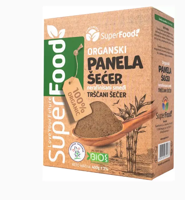 Super food Panela šećer trščani smeđi 400 g ORGANIC