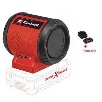 Einhell akumulatorski Bluetooth zvučnik TC-SR 18 Li BT + Poklon Einhell starter kit Power X-Change 18V 2.5Ah