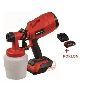 Einhell akumulatorski pištolj za farbanje TC-SY 18/60 Li 4260025 + Poklon Einhell starter kit Power X-Change 18V 2.5Ah