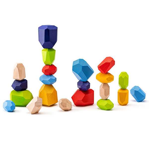 Balans igra Drveno kamenje set 21 kom Woody 91350