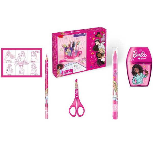 MAPED set flomastera i bojica BARBIE 35 delova M981866