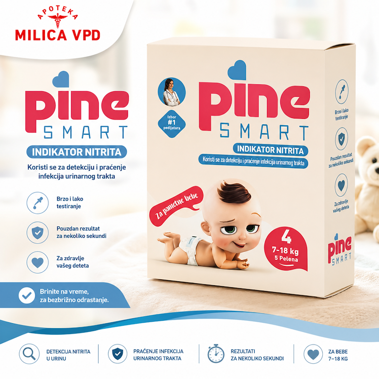 Pine Smart pelene za bebe sa indikatorom nitrita 7-18kg, 2 komada