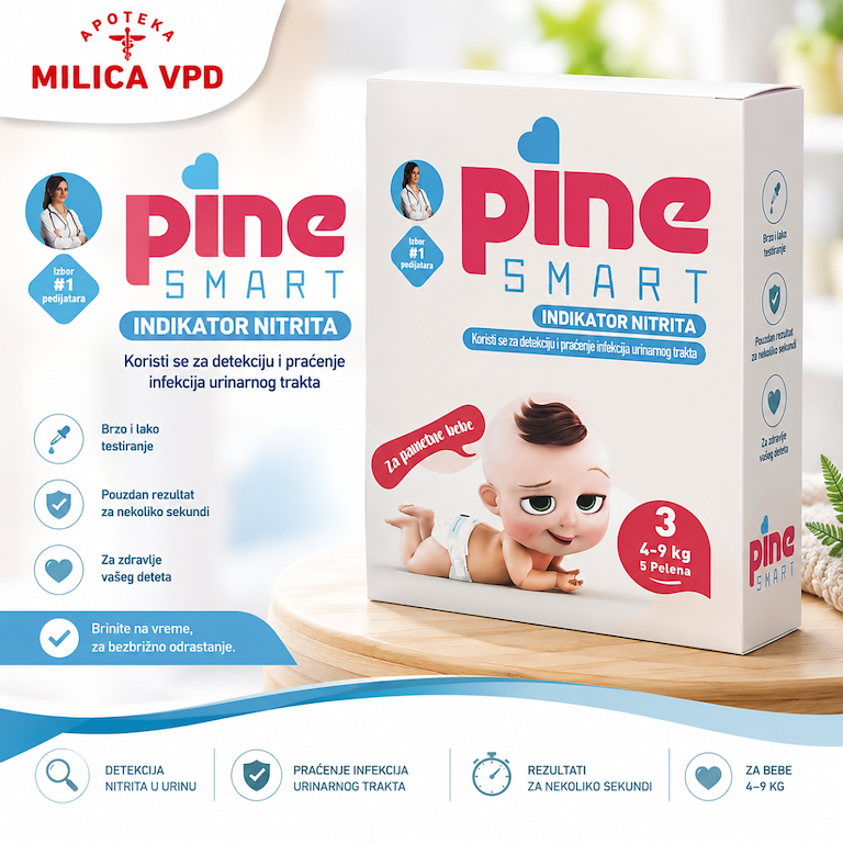 Pine Smart pelene za bebe sa indikatorom nitrita 4-9kg, 2 komada