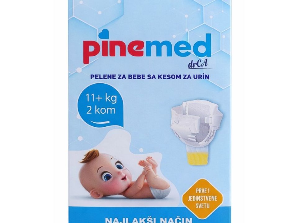 PineMed pelene za bebe sa kesom za urin 11+ kg, 2 komada