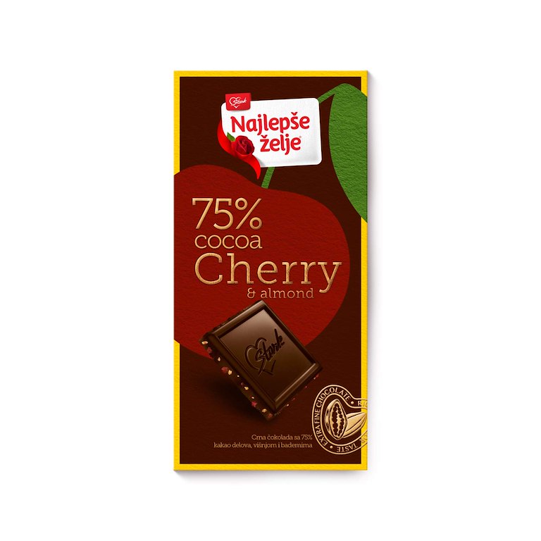 Najlepše želje čokolada crna višnja 75g najlepše želje štark