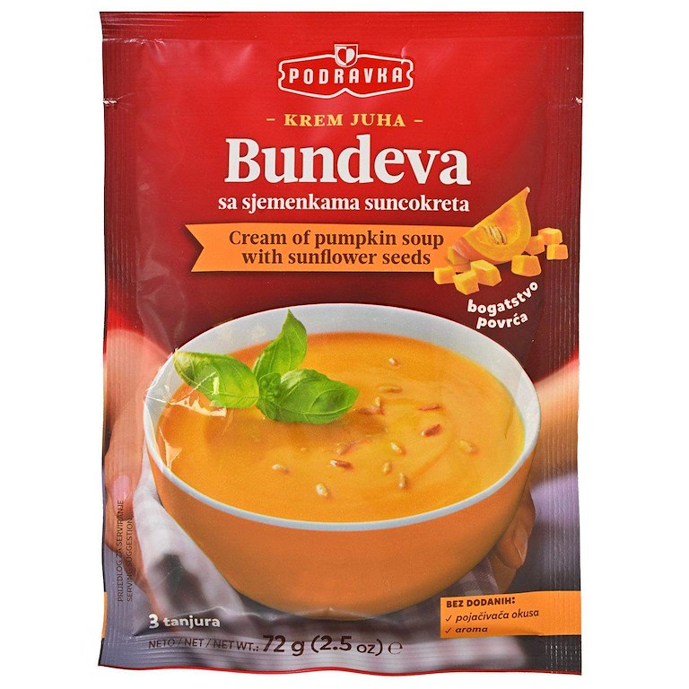 Podravka supa od bundeve sa semenkama suncokreta 72g podravka