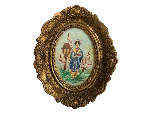 Mali vintage goblen `Japanka`