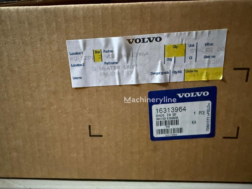 Volvo 16313964 radijator grejanja za Volvo utovarivača guseničara