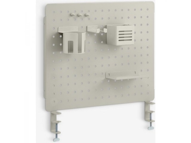 Perforirana tabla FUNDER 52x42 cm, bež, sa kukicama, magnetima i posudama