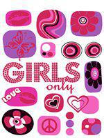 KOMAR Stiker GIRLS ONLY