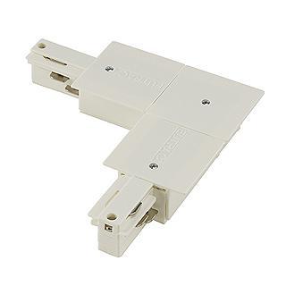 3-fazni Šinski sistemi - EUTRAC L-COUPLER FOR 3-PHASE RECESSED TRACK, OUTER PROTECTION CONDUCTOR, WHITE
