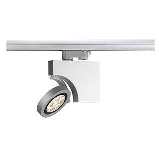3-fazni Šinski sistemi - DOME LED SPOT 6X3W, TOPLO BELA SA 3-FAZNIM ADAPTEROM, SREBRNO KUCISTE